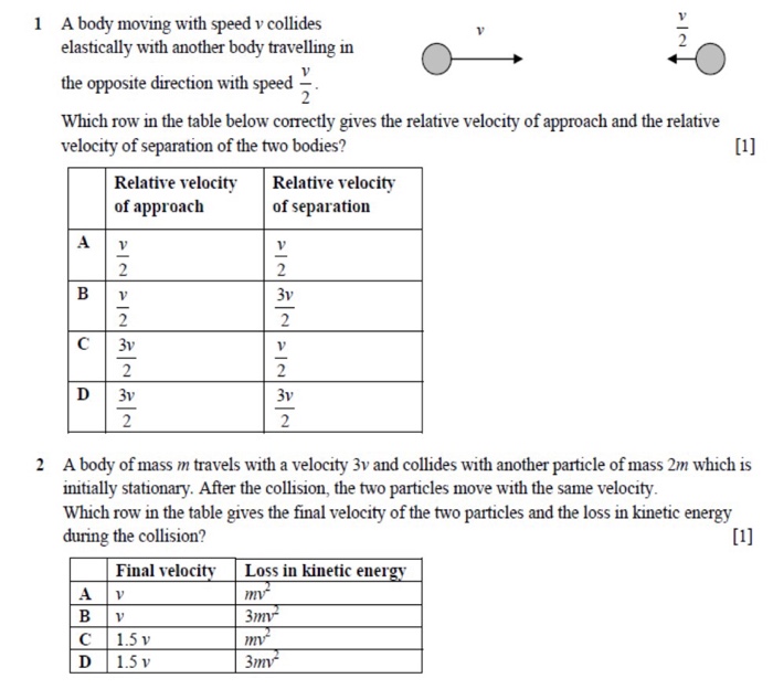 Solved 1 A body moving with speed v collides elastically | Chegg.com