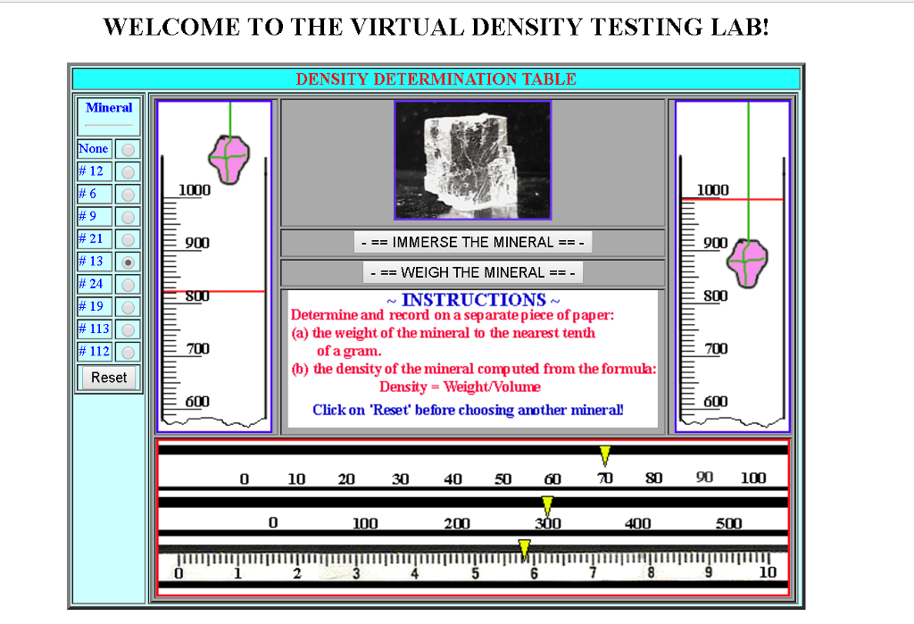 Solved Density lab: log on the following site: Choose any | Chegg.com