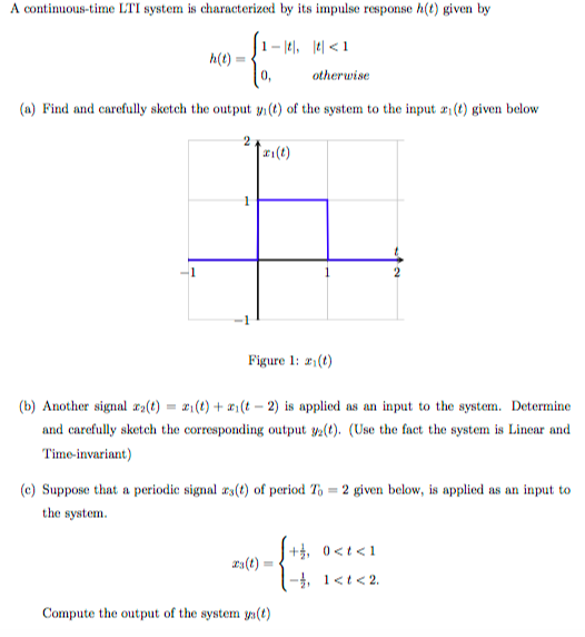 Solved A continuous-time LTI system is characterized by its | Chegg.com
