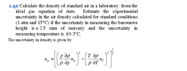 Solved Calculate the density of standard air in a laboratory | Chegg.com