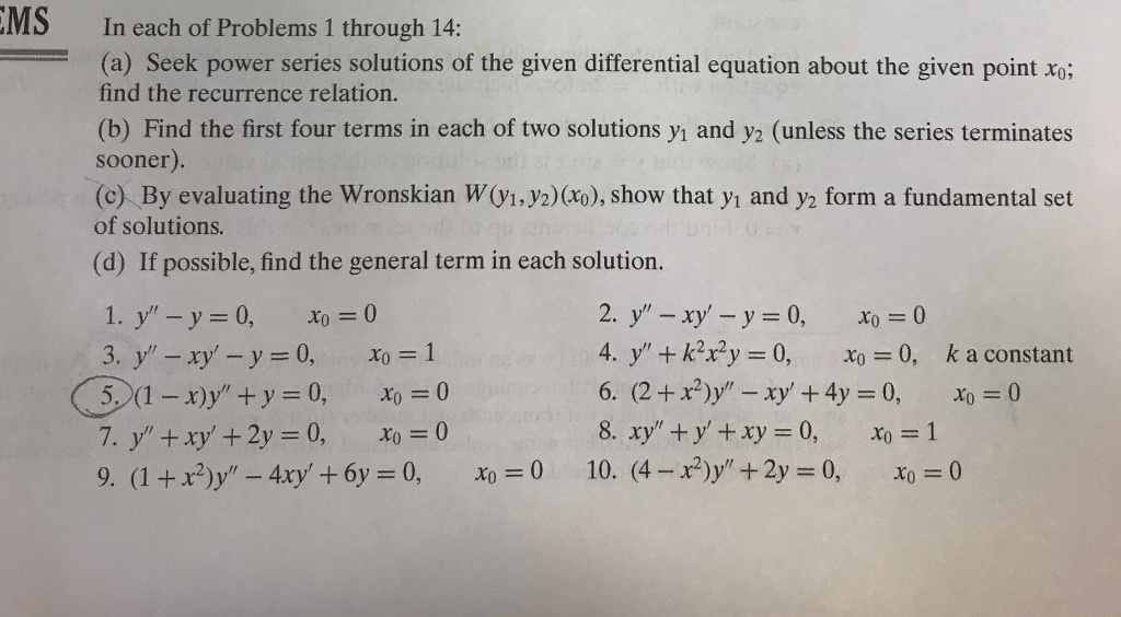 Solved MS In each of Problems 1 through 14: (a) Seek power | Chegg.com