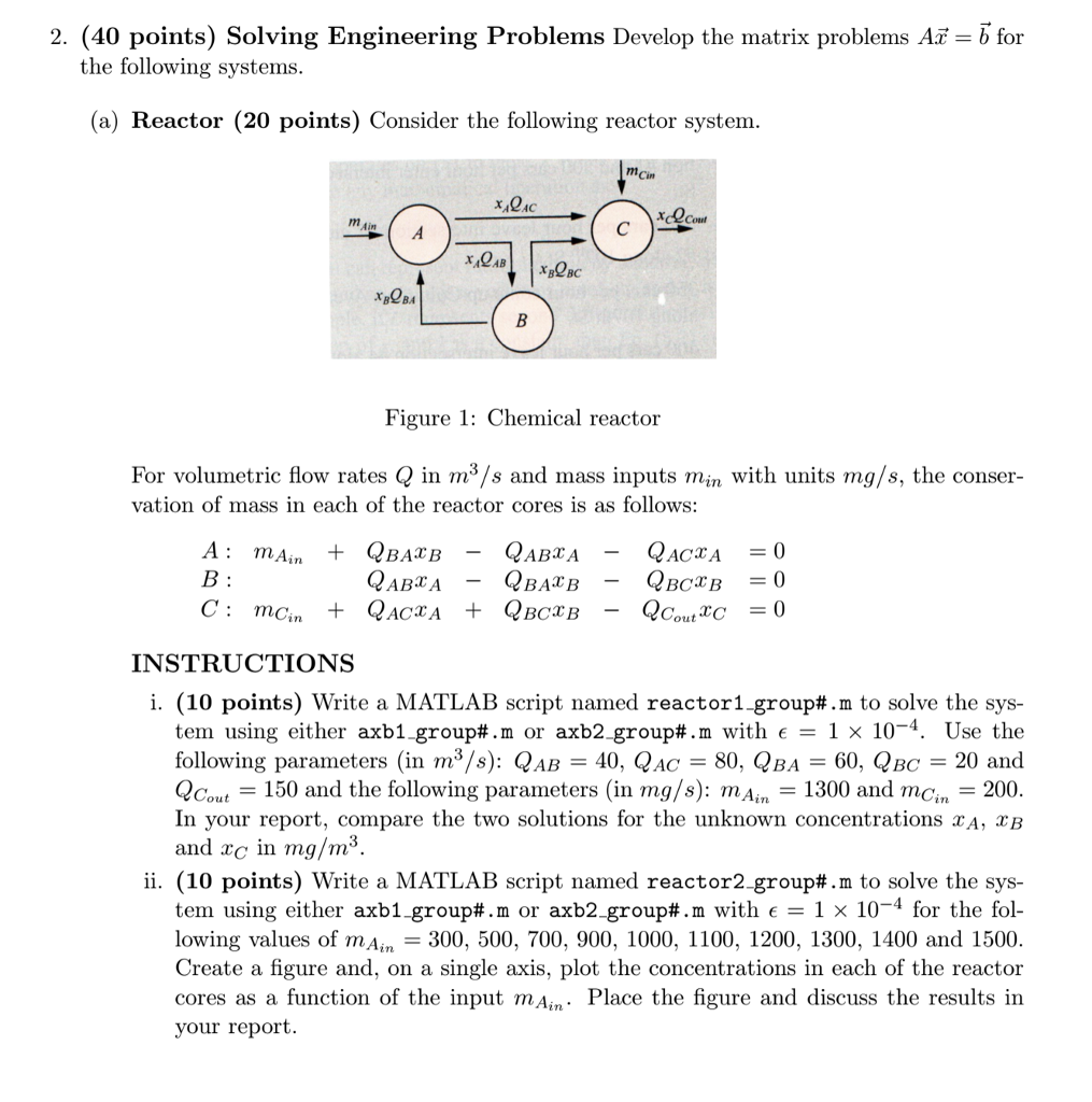 Solved 2. (40 points) Solving Engineering Problems Develop | Chegg.com