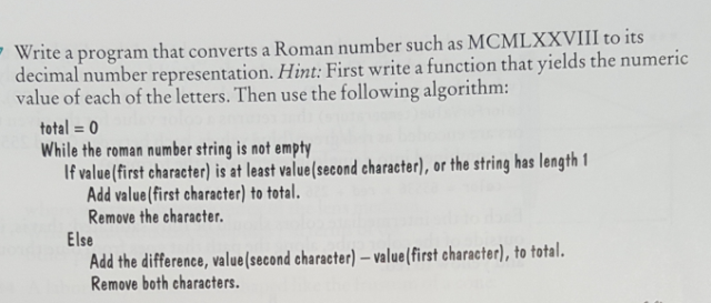 Solved Write a program that converts a Roman number such as | Chegg.com