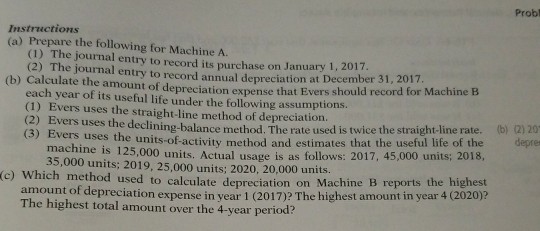Solved urchased the following two machines for P10-3A On | Chegg.com