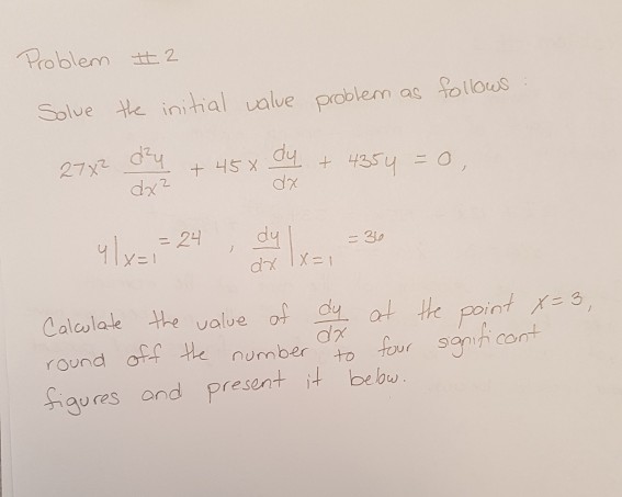 Solved Solve the initial value problem as follows 27x^2 d^2 | Chegg.com