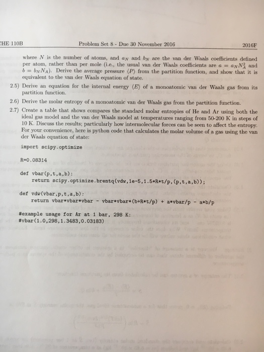 Solved 2.) The entropy of a system can be calculated from | Chegg.com