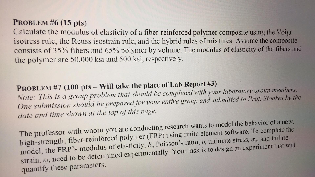 Solved PROBLEM #6 (15 pts) Calculate the modulus of | Chegg.com