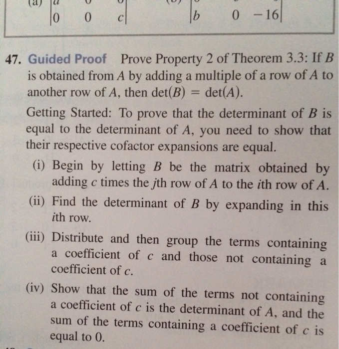 Solved Prove Property 2 of Theorem 3.3: If B is obtained | Chegg.com