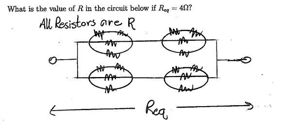 Solved What is the value of R in the circuit below if Req = | Chegg.com