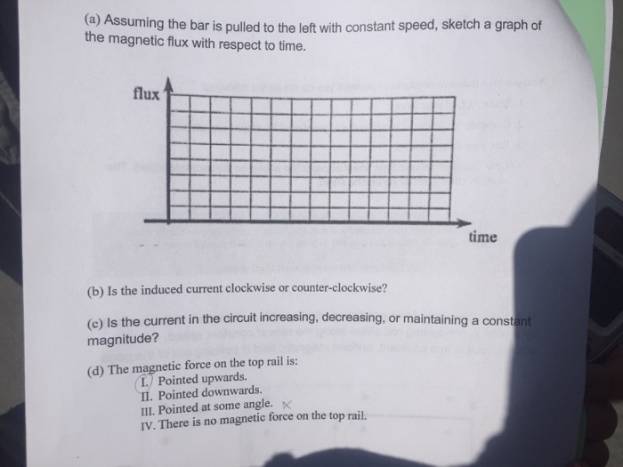 Solved )A circuit consists of two parallel conducting rails | Chegg.com