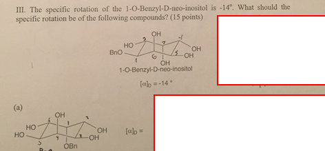 Solved The specific rotation of the | Chegg.com