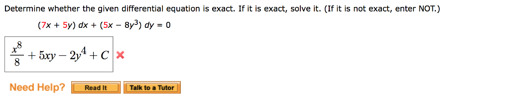 Solved Determine Whether The Given Differential Equation Is