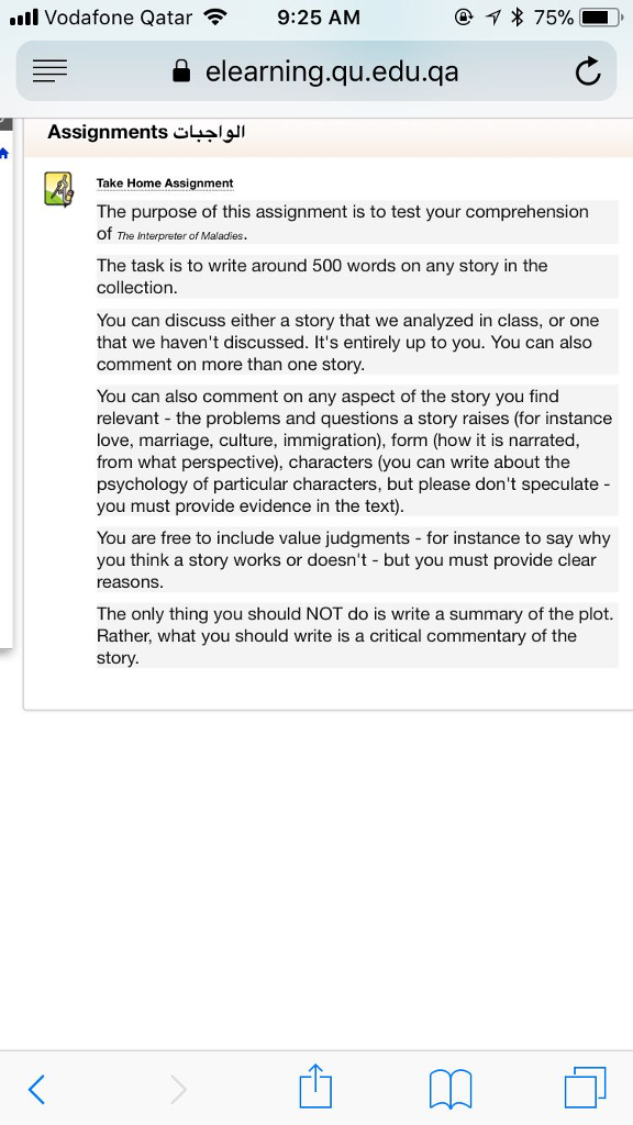 11 Vodafone Qatar 9:25 AM 0 elearning.qu.edu.qa C | Chegg.com