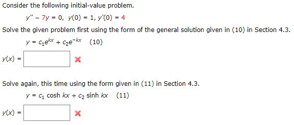 Solved Consider the following initial-value problem y"-Ty = | Chegg.com