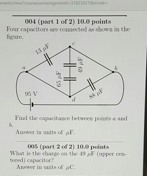Solved help with capacitor questions, part 1 and 2 please | Chegg.com