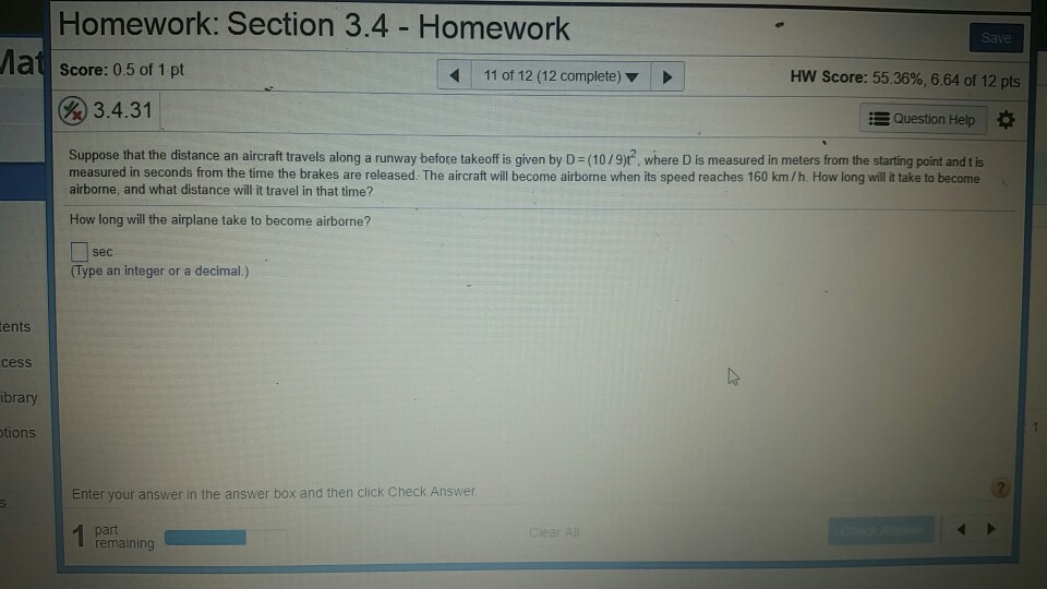 Solved Homework Section 3 4 Homework Save At Score 05 Of 1