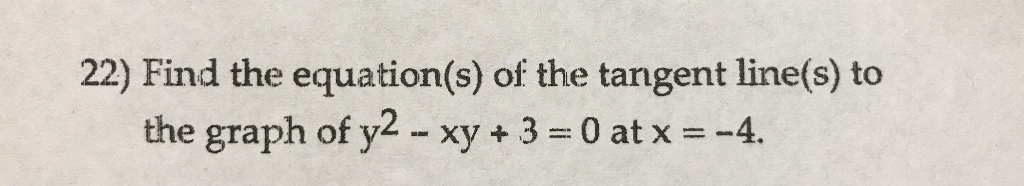 Solved: 22) Find The Equation(s) Of The Targent Line(s) To... | Chegg.com