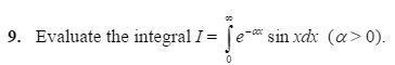 Solved Evaluate the integral I = integral_0^infinity e^-ax | Chegg.com