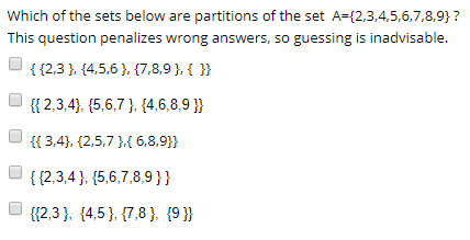 Solved Which of the sets below are partitions of the set | Chegg.com