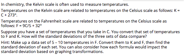 Solved In chemistry, the Kelvin scale is often used to | Chegg.com