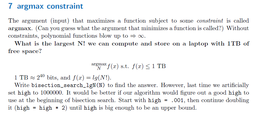 7 Argmax Constraint The Argument Input That 