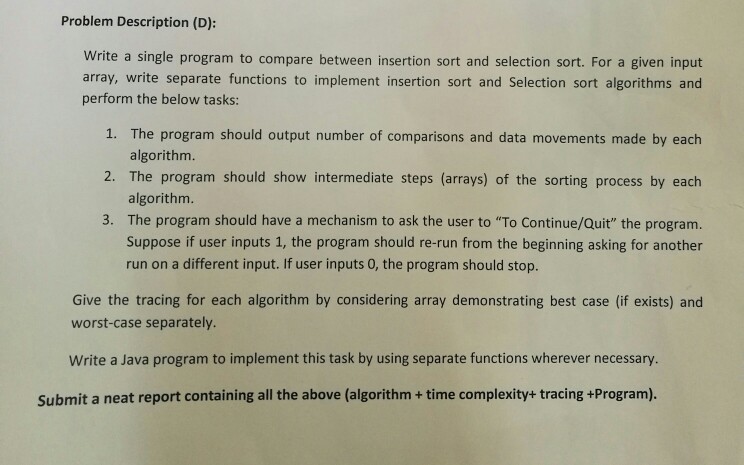 Solved Problem Description D Write A Single Program To 8955