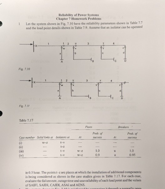 Reliability of Power Systems Chapter 7 Homework | Chegg.com Reliability of Power Systems Chapter 7 Homework | Chegg.com