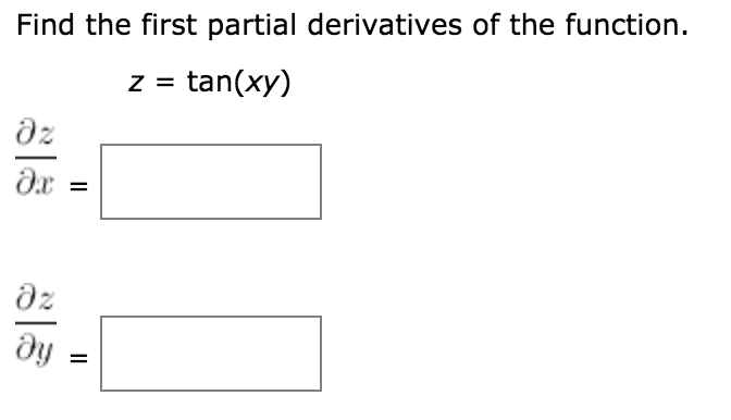Solved Find the first partial derivatives of the function. | Chegg.com