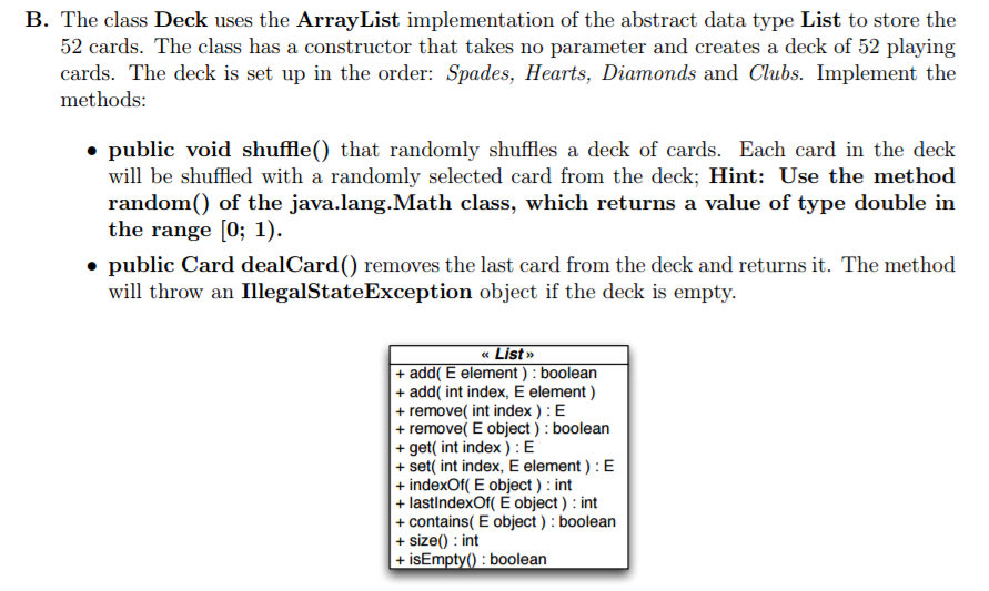 There are 52 cards in a deck; each belongs to one of | Chegg.com