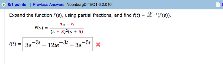 Solved Expand the function F(s), using partial fractions, | Chegg.com