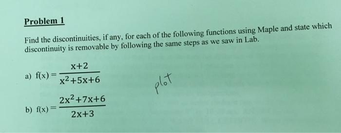 Solved Find the discontinuities, if any, for each of the | Chegg.com