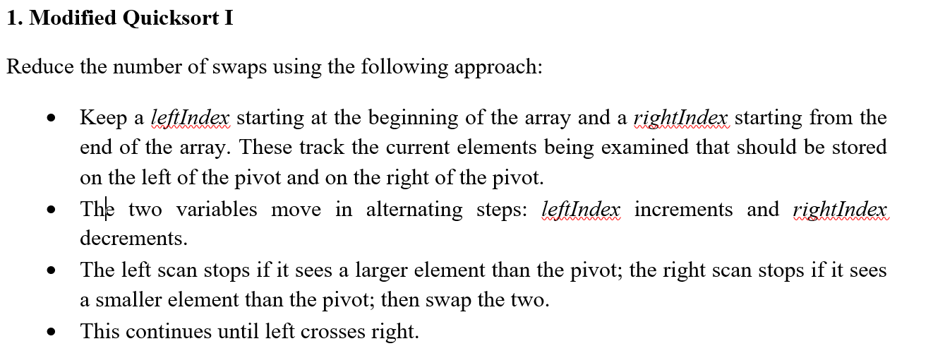 Solved I have the following code for a C++ QuickSort | Chegg.com