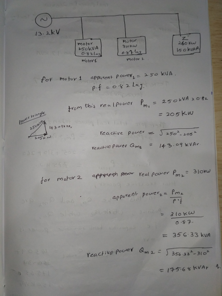 (Solved Homework): Calculate the real and reactive power of he three ... (Solved Homework): Calculate the real and reactive power of he three ...