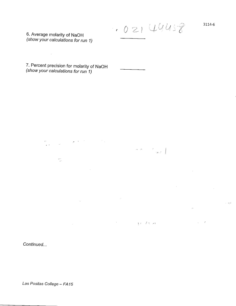 Solved Hi i am having hard time calculating this lab, it is | Chegg.com