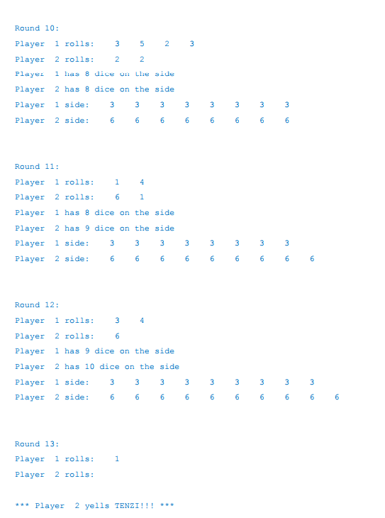 Solved Write a MATLAB program to simulate the Tenzi party | Chegg.com