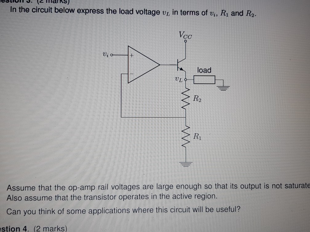 Solved In the circuit below express the load voltage vL in | Chegg.com