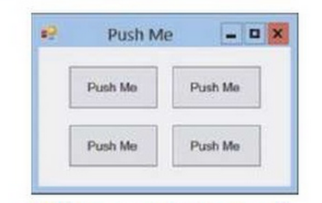 Solved The form contains four square buttons arranged in a | Chegg.com