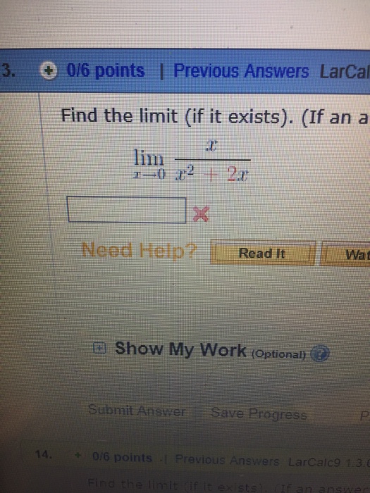 Solved Find the limit (if it exists). lim_x rightarrow 0 | Chegg.com