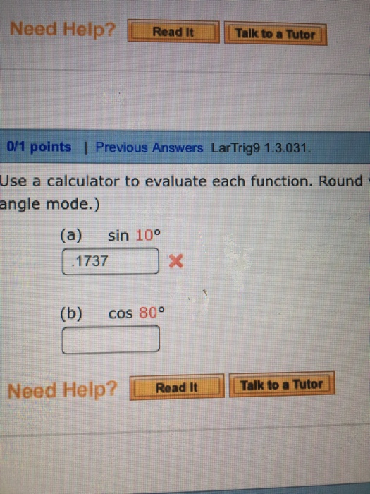 Solved Use a calculator to evaluate each function. Round | Chegg.com