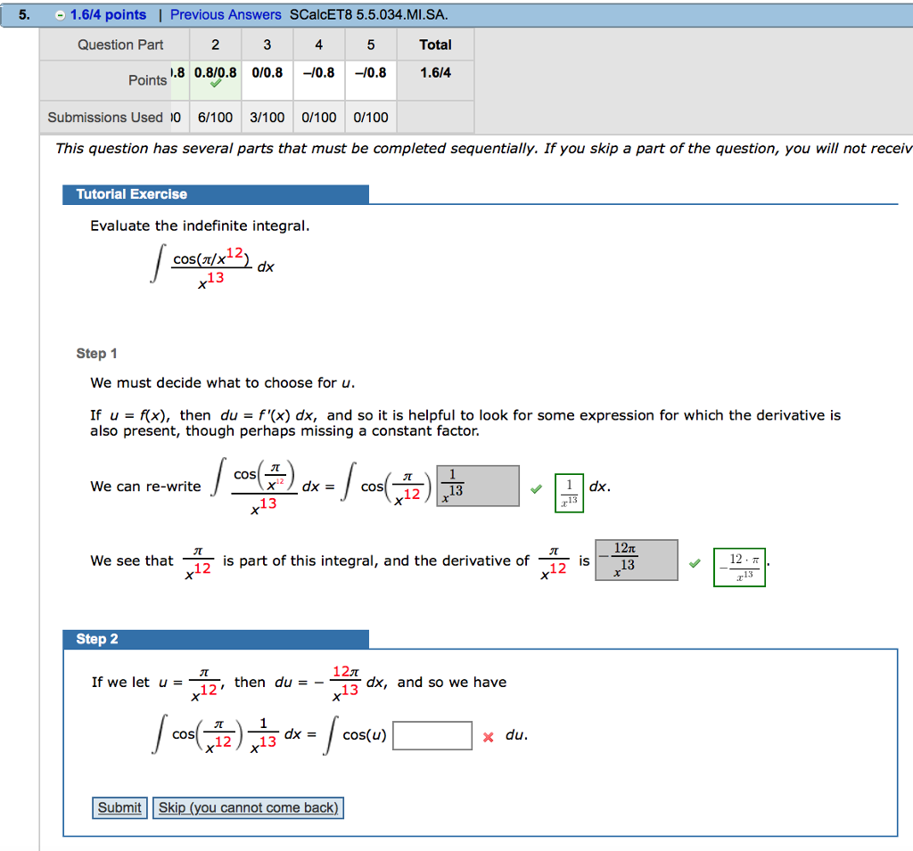 Solved 4. 1/4 points| Previous Answers SCalcET8 | Chegg.com Solved 4. 1/4 points| Previous Answers SCalcET8 | Chegg.com