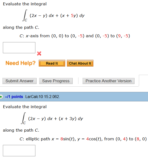 Solved Evaluate the integral integral_c (2x - y) dx + (x + | Chegg.com