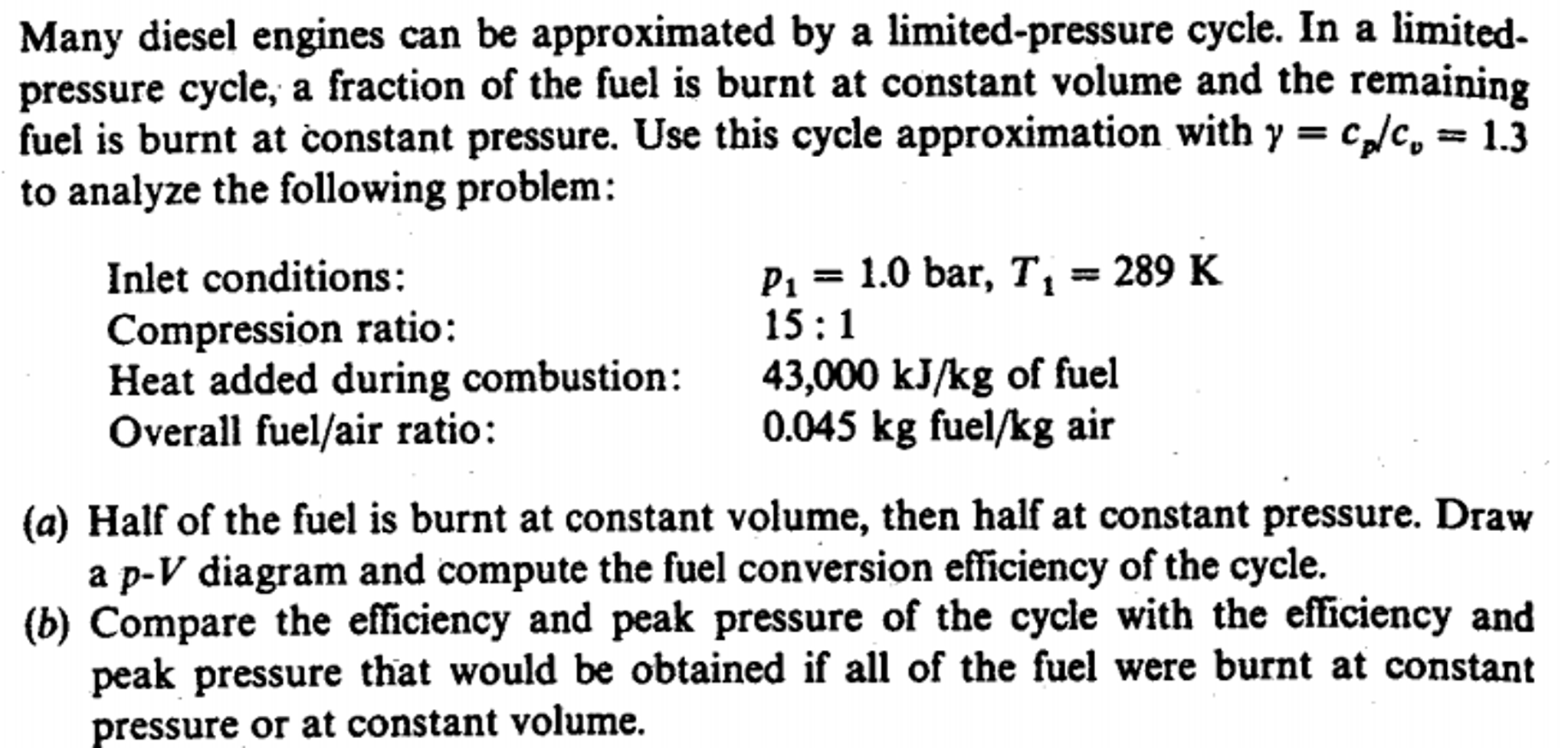 Solved Many diesel engines can be approximated by a | Chegg.com