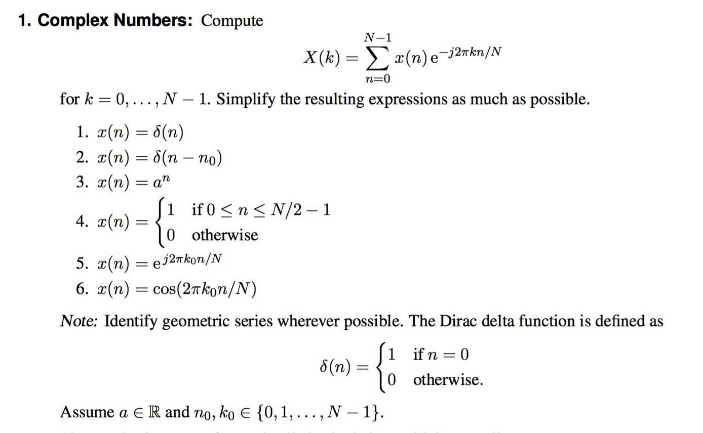 Solved Complex numbers and some Discrete Time Fourier | Chegg.com