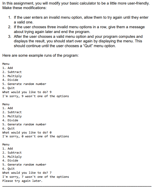 Solved In this assignment, you will modify your basic | Chegg.com