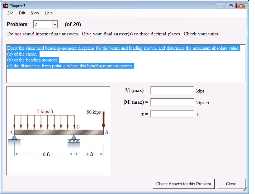 Solved Chapter 5 File Edit View Help Problem: 7 Do not round | Chegg.com