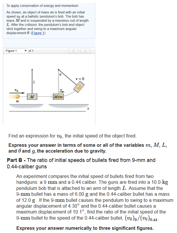 Solved To apply conservation of energy and momentum As | Chegg.com