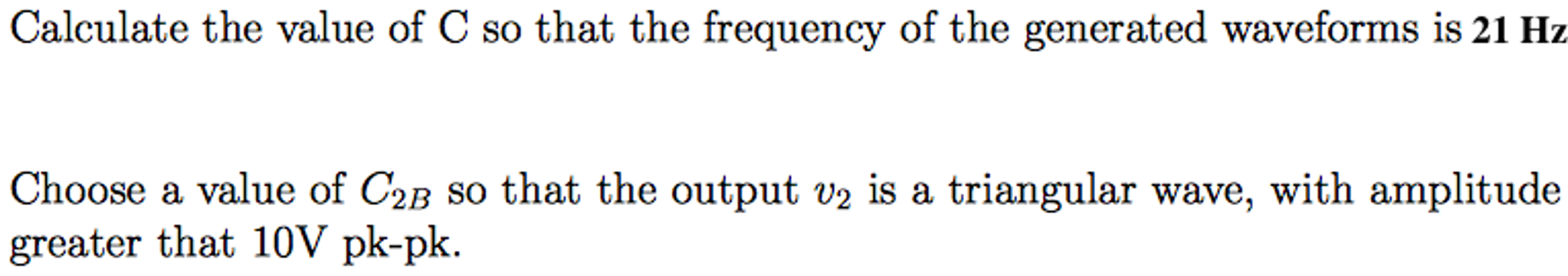 Solved Calculate the value of C so that the frequency of the | Chegg.com