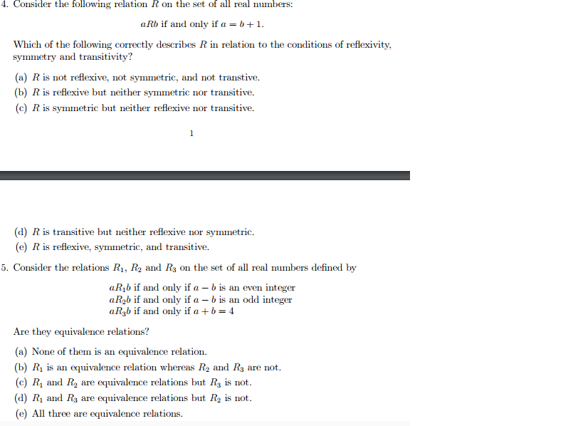 Solved 1. Consider the following general assertions about | Chegg.com