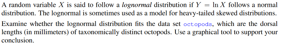 Data - Octopods - Use RSTUDIO Software | Chegg.com