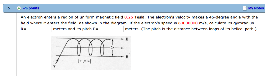 Solved An electron enters a region of uniform magnetic field | Chegg.com